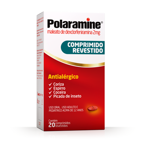 Polaramine Antialérgico Maleato de Dexclorfeniramina 2mg - 20 ...