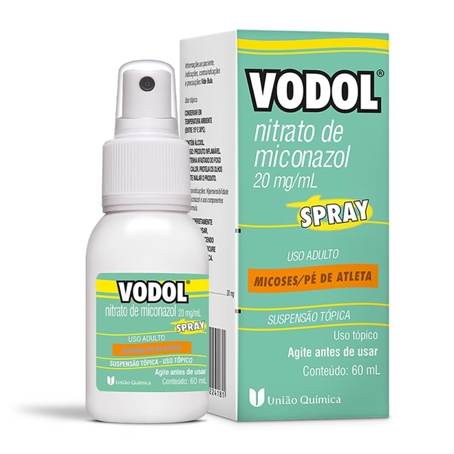 Vodol Nitrato de Miconazol 20mg/ml Antimicótico Spray - 60ml - Vodol ...
