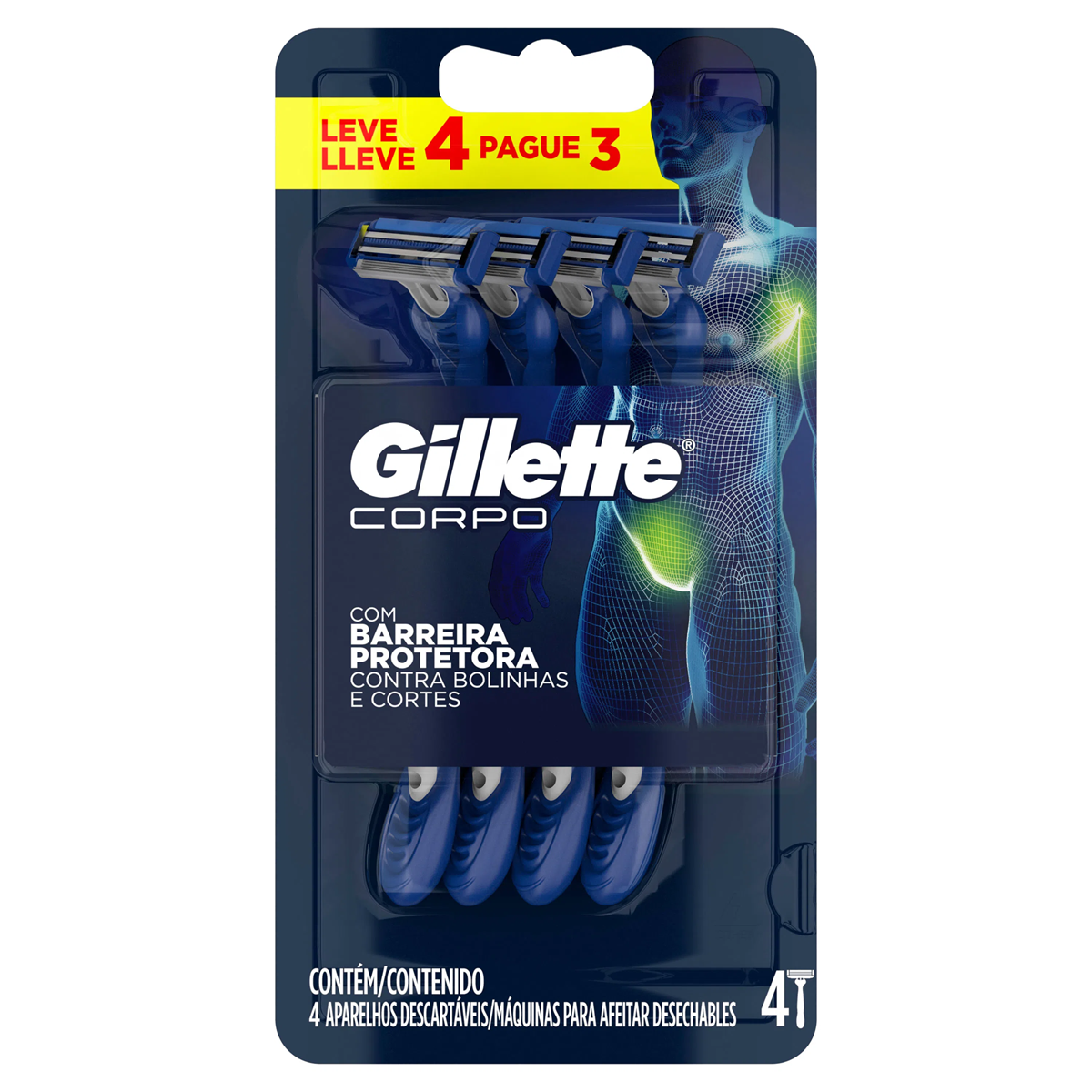 Aparelho de Depilação Gillette Corpo - Leve 4 Pague 3 - Aparelho de ...