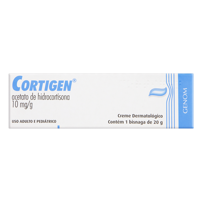 Cortigen Acetato de Hidrocortisona 10mg/g Creme Dermatológico - 20g ...