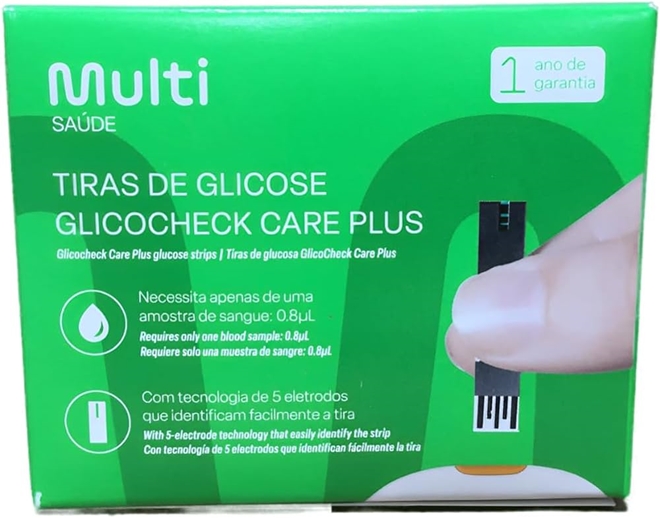 Kit de Tiras para Glicemia Glicocheck HC489 - 50 Unidades - Kit de Tiras para Glicemia ...